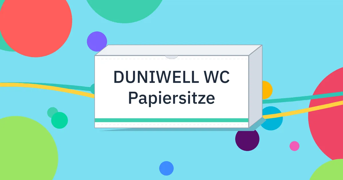 Symbolbild: Packung mit der Aufschrift DUNIWELL WC Papiersitze (PZN 01595082) – Verfügbarkeit und Bezug in Apotheken in Frankfurt am Main