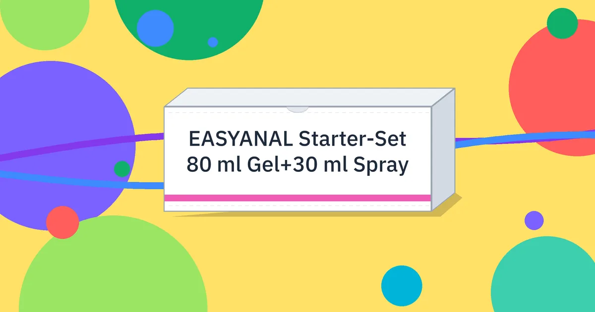 Symbolbild: Packung mit der Aufschrift EASYANAL Starter-Set 80 ml Gel+30 ml Spray (PZN 12658124) – Verfügbarkeit und Bezug in Apotheken in Frankfurt am Main