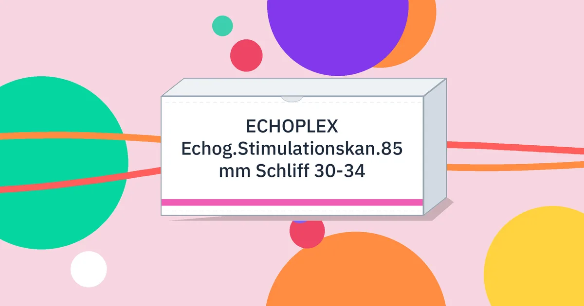 Symbolbild: Packung mit der Aufschrift ECHOPLEX Echog.Stimulationskan.85 mm Schliff 30-34 (PZN 09446217) – Verfügbarkeit und Bezug in Apotheken in Frankfurt am Main
