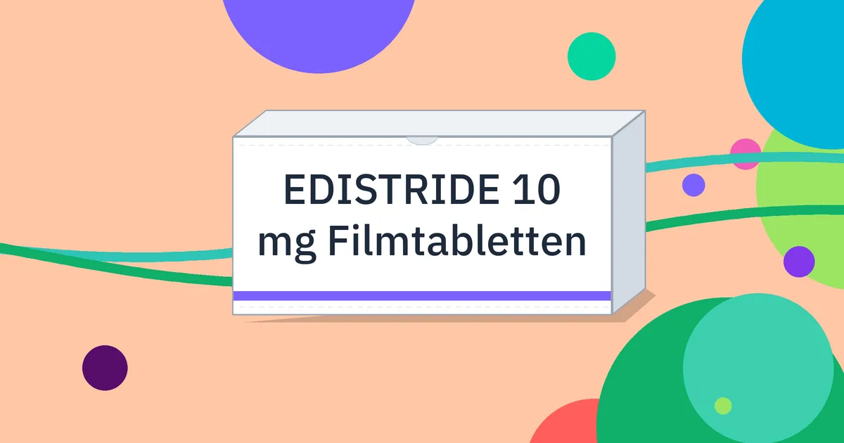 Symbolbild: Packung mit der Aufschrift EDISTRIDE 10 mg Filmtabletten (PZN 20377155) – Verfügbarkeit und Bezug in Apotheken in Frankfurt am Main