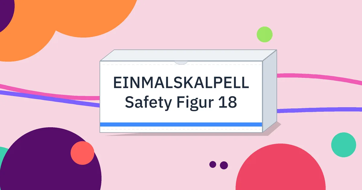 Symbolbild: Packung mit der Aufschrift EINMALSKALPELL Safety Figur 18 (PZN 18202365) – Verfügbarkeit und Bezug in Apotheken in Frankfurt am Main