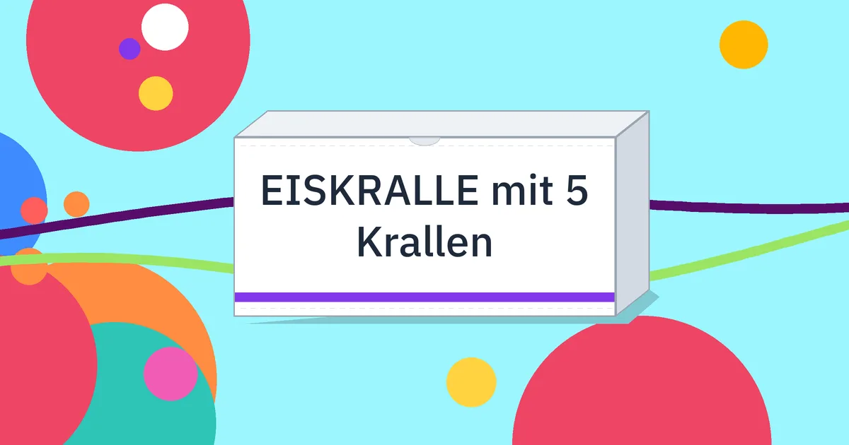Symbolbild: Packung mit der Aufschrift EISKRALLE mit 5 Krallen (PZN 18201495) – Verfügbarkeit und Bezug in Apotheken in Frankfurt am Main