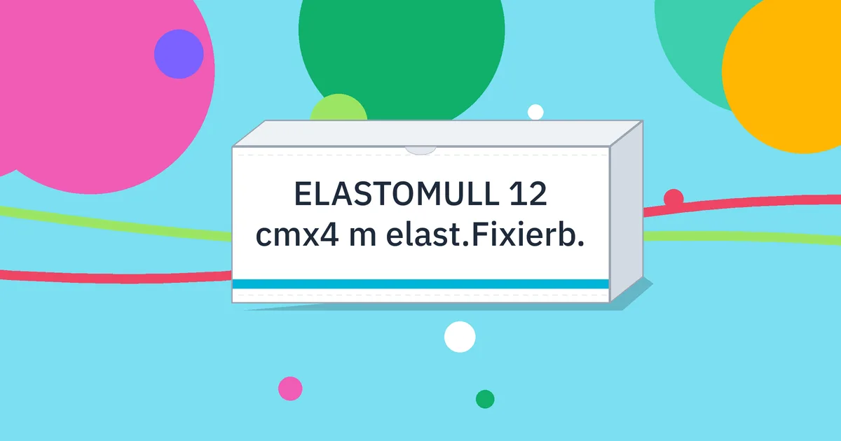 Symbolbild: Packung mit der Aufschrift ELASTOMULL 12 cmx4 m elast.Fixierb. (PZN 15234293) – Verfügbarkeit und Bezug in Apotheken in Frankfurt am Main
