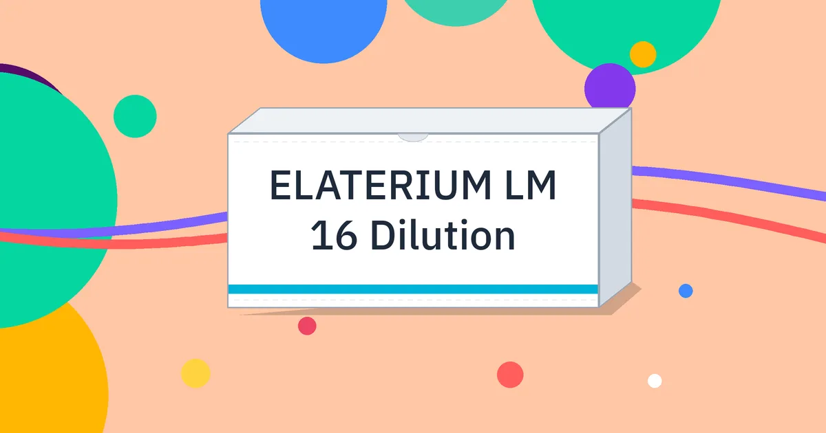 Symbolbild: Packung mit der Aufschrift ELATERIUM LM 16 Dilution (PZN 13470291) – Verfügbarkeit und Bezug in Apotheken in Frankfurt am Main