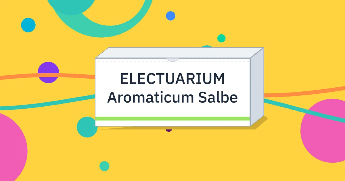 Symbolbild: Packung mit der Aufschrift ELECTUARIUM Aromaticum Salbe (PZN 18780777) – Verfügbarkeit und Bezug in Apotheken in Frankfurt am Main