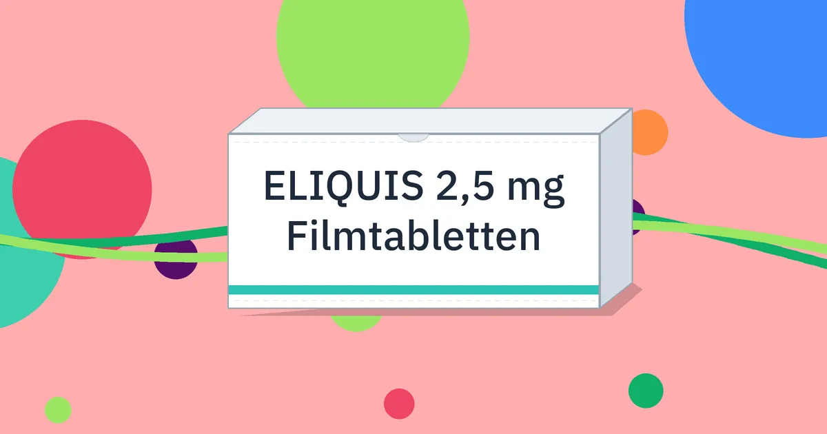 Symbolbild: Packung mit der Aufschrift ELIQUIS 2,5 mg Filmtabletten (PZN 19107077) – Verfügbarkeit und Bezug in Apotheken in Frankfurt am Main