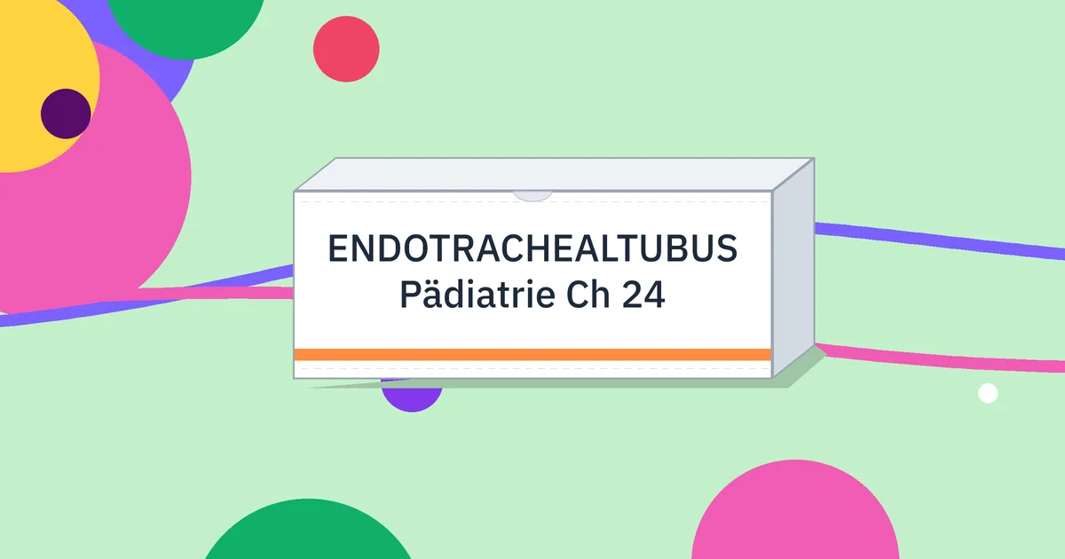 Symbolbild: Packung mit der Aufschrift ENDOTRACHEALTUBUS Pädiatrie Ch 24 (PZN 04472285) – Verfügbarkeit und Bezug in Apotheken in Frankfurt am Main