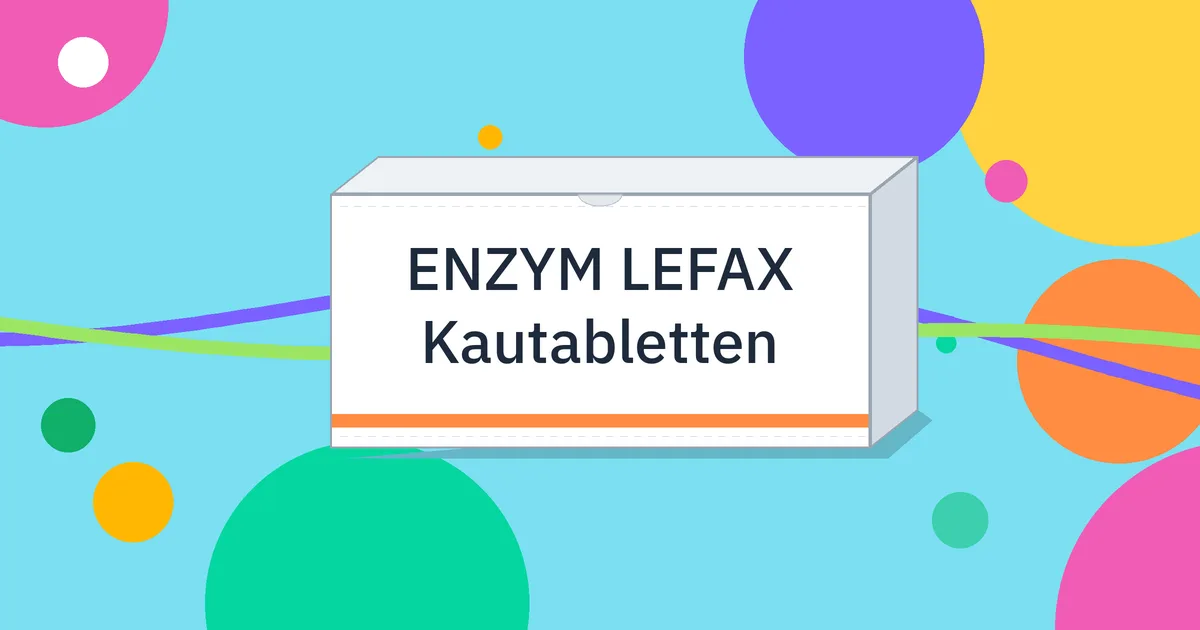 Symbolbild: Packung mit der Aufschrift ENZYM LEFAX Kautabletten (PZN 04944092) – Verfügbarkeit und Bezug in Apotheken in Frankfurt am Main