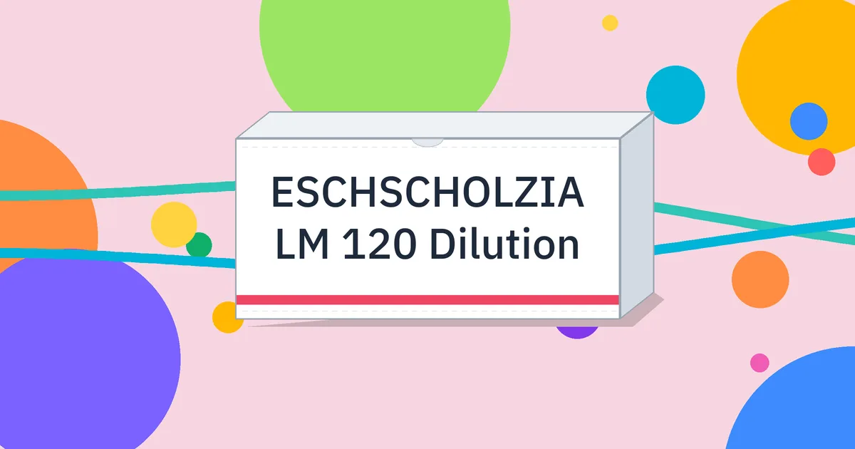 Symbolbild: Packung mit der Aufschrift ESCHSCHOLZIA LM 120 Dilution (PZN 13480272) – Verfügbarkeit und Bezug in Apotheken in Frankfurt am Main