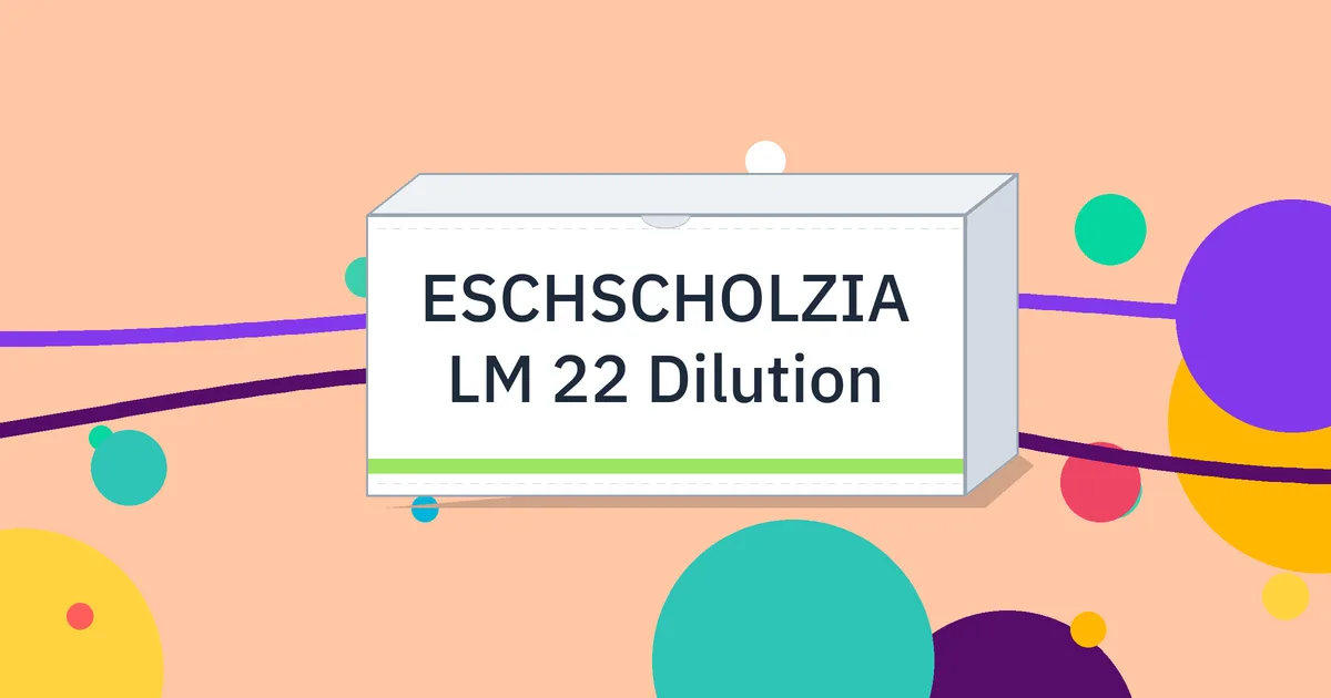 Symbolbild: Packung mit der Aufschrift ESCHSCHOLZIA LM 22 Dilution (PZN 13480094) – Verfügbarkeit und Bezug in Apotheken in Frankfurt am Main