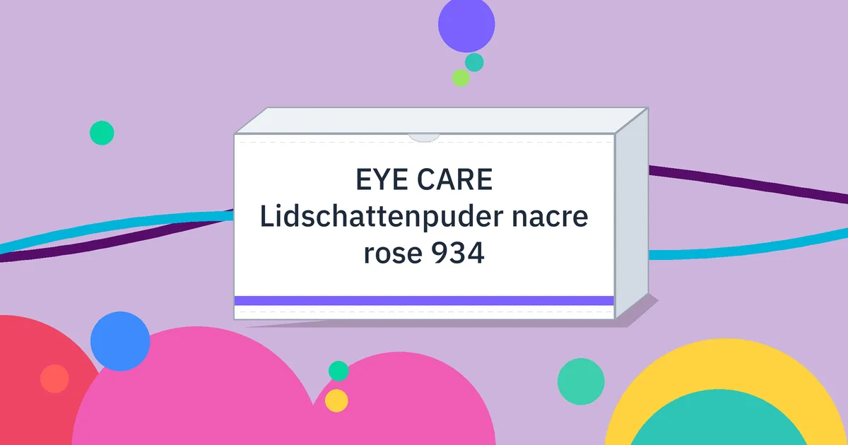 Symbolbild: Packung mit der Aufschrift EYE CARE Lidschattenpuder nacre rose 934 (PZN 14201794) – Verfügbarkeit und Bezug in Apotheken in Frankfurt am Main