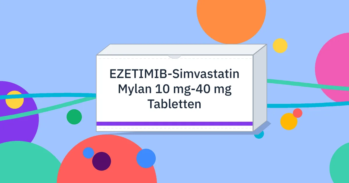 Symbolbild: Packung mit der Aufschrift EZETIMIB-Simvastatin Mylan 10 mg-40 mg Tabletten (PZN 20604674) – Verfügbarkeit und Bezug in Apotheken in Frankfurt am Main