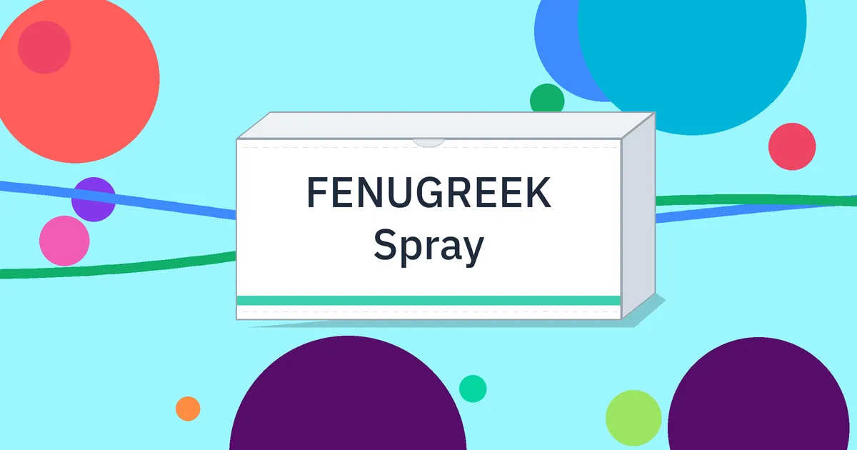 Symbolbild: Packung mit der Aufschrift FENUGREEK Spray (PZN 11873671) – Verfügbarkeit und Bezug in Apotheken in Frankfurt am Main
