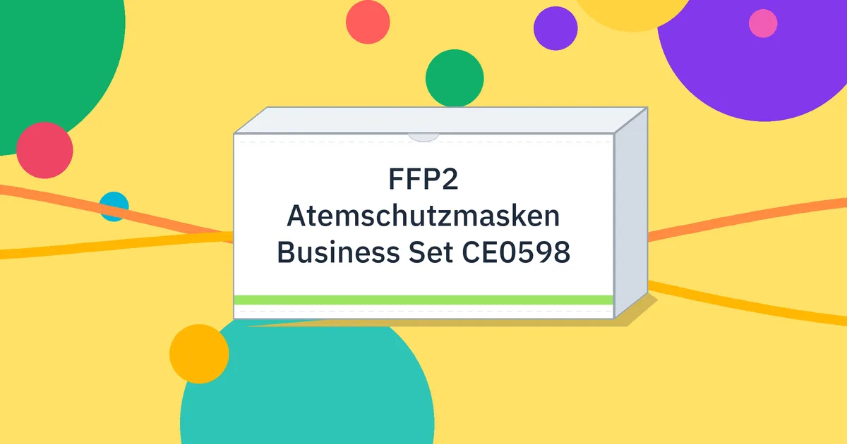 Symbolbild: Packung mit der Aufschrift FFP2 Atemschutzmasken Business Set CE0598 (PZN 17969053) – Verfügbarkeit und Bezug in Apotheken in Frankfurt am Main