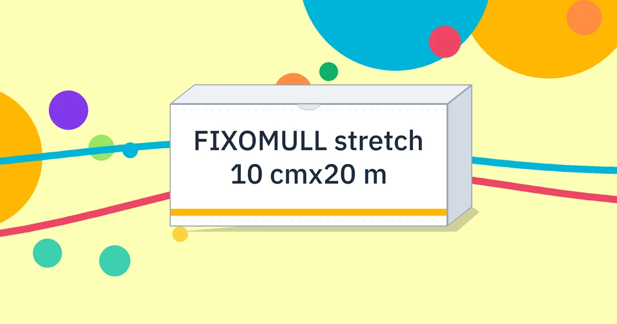 Symbolbild: Packung mit der Aufschrift FIXOMULL stretch 10 cmx20 m (PZN 18395306) – Verfügbarkeit und Bezug in Apotheken in Frankfurt am Main