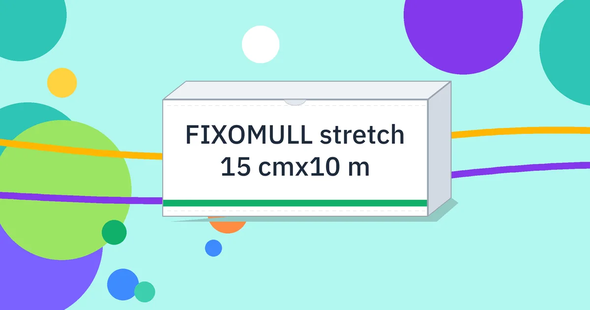 Symbolbild: Packung mit der Aufschrift FIXOMULL stretch 15 cmx10 m (PZN 13571678) – Verfügbarkeit und Bezug in Apotheken in Frankfurt am Main