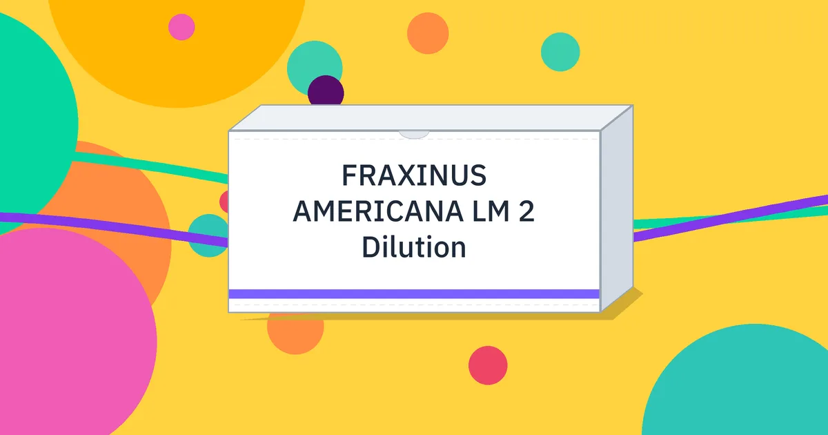Symbolbild: Packung mit der Aufschrift FRAXINUS AMERICANA LM 2 Dilution (PZN 13491459) – Verfügbarkeit und Bezug in Apotheken in Frankfurt am Main