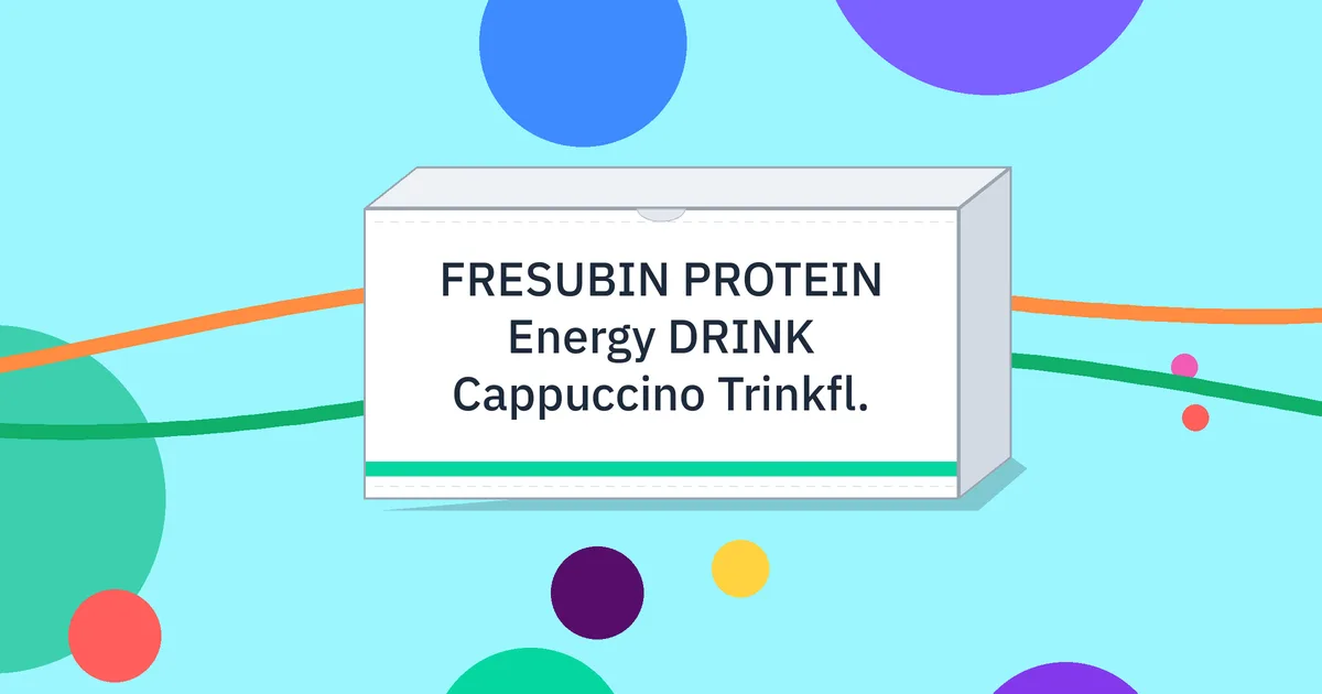 Symbolbild: Packung mit der Aufschrift FRESUBIN PROTEIN Energy DRINK Cappuccino Trinkfl. (PZN 09719678) – Verfügbarkeit und Bezug in Apotheken in Frankfurt am Main