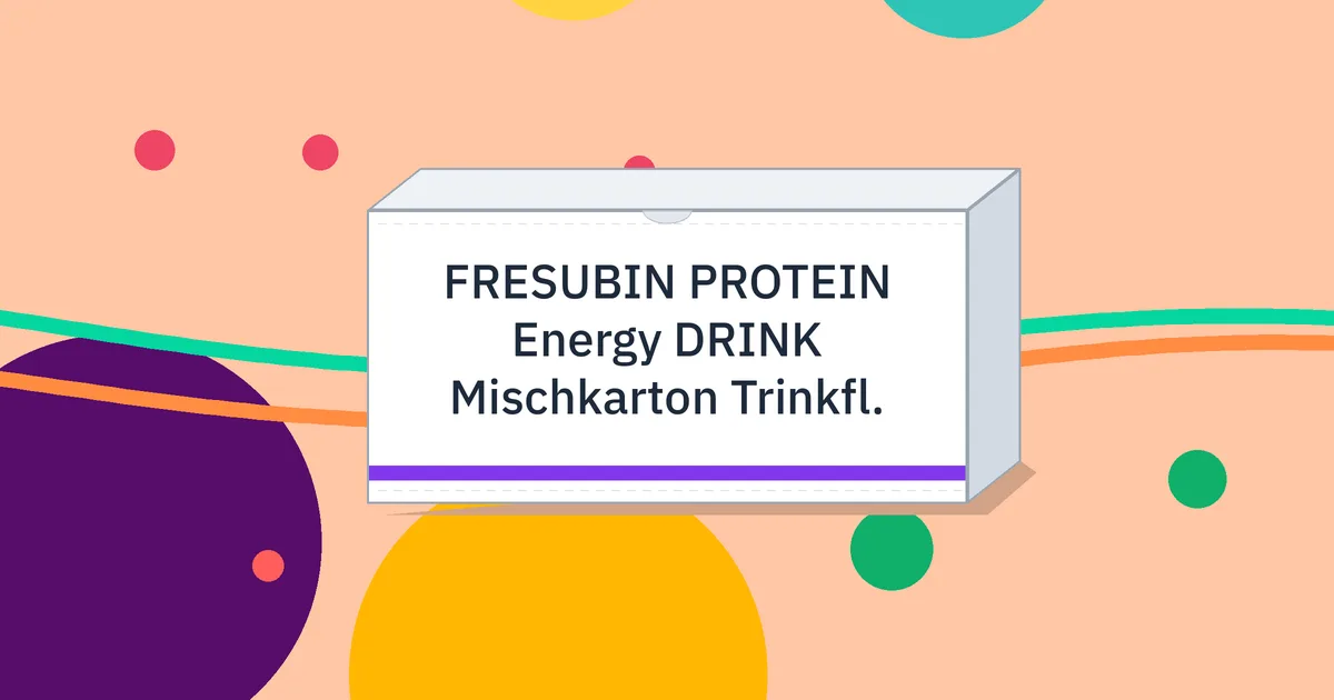 Symbolbild: Packung mit der Aufschrift FRESUBIN PROTEIN Energy DRINK Mischkarton Trinkfl. (PZN 18486167) – Verfügbarkeit und Bezug in Apotheken in Frankfurt am Main