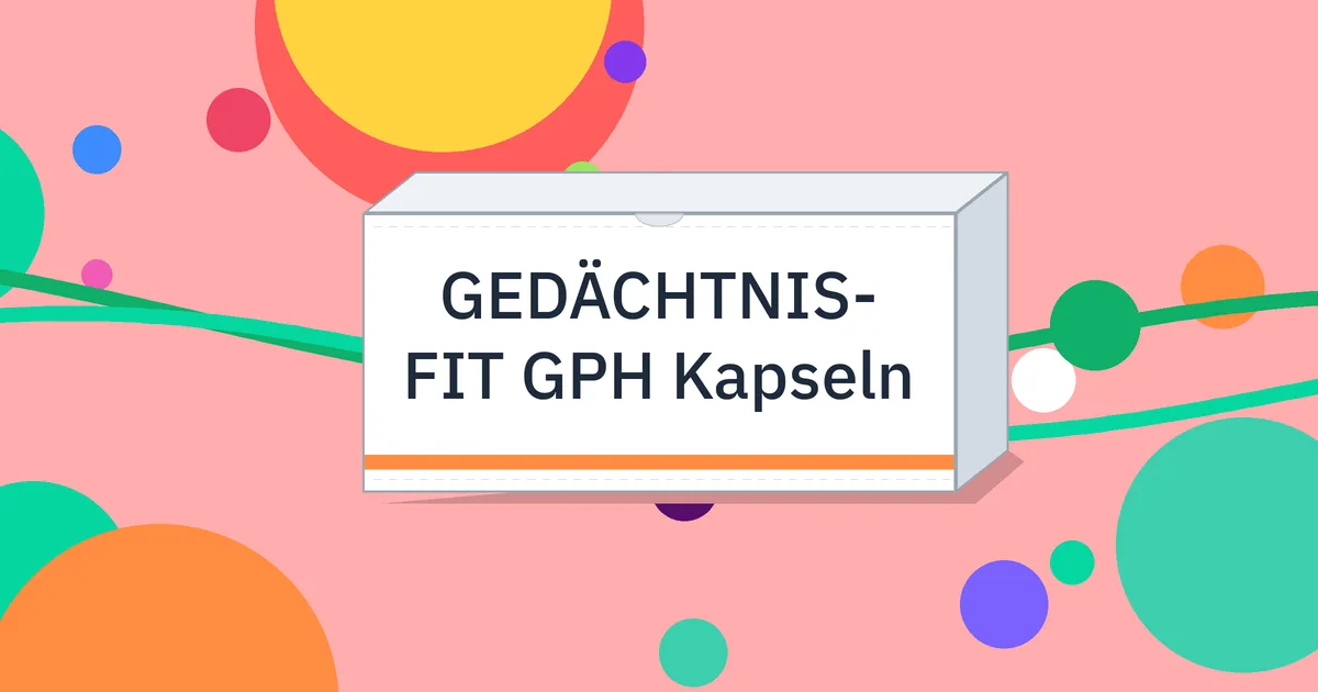 Symbolbild: Packung mit der Aufschrift GEDÄCHTNIS-FIT GPH Kapseln (PZN 02569075) – Verfügbarkeit und Bezug in Apotheken in Frankfurt am Main