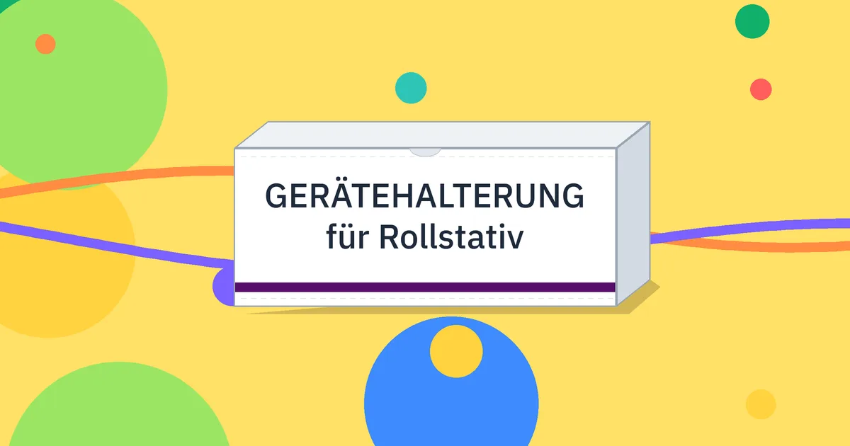 Symbolbild: Packung mit der Aufschrift GERÄTEHALTERUNG für Rollstativ (PZN 11881417) – Verfügbarkeit und Bezug in Apotheken in Frankfurt am Main