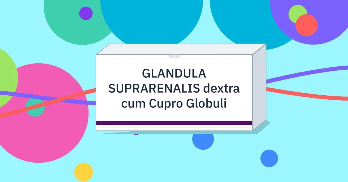 Symbolbild: Packung mit der Aufschrift GLANDULA SUPRARENALIS dextra cum Cupro Globuli (PZN 08786017) – Verfügbarkeit und Bezug in Apotheken in Frankfurt am Main