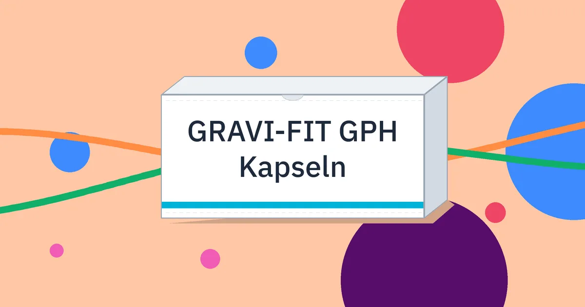 Symbolbild: Packung mit der Aufschrift GRAVI-FIT GPH Kapseln (PZN 20281107) – Verfügbarkeit und Bezug in Apotheken in Frankfurt am Main