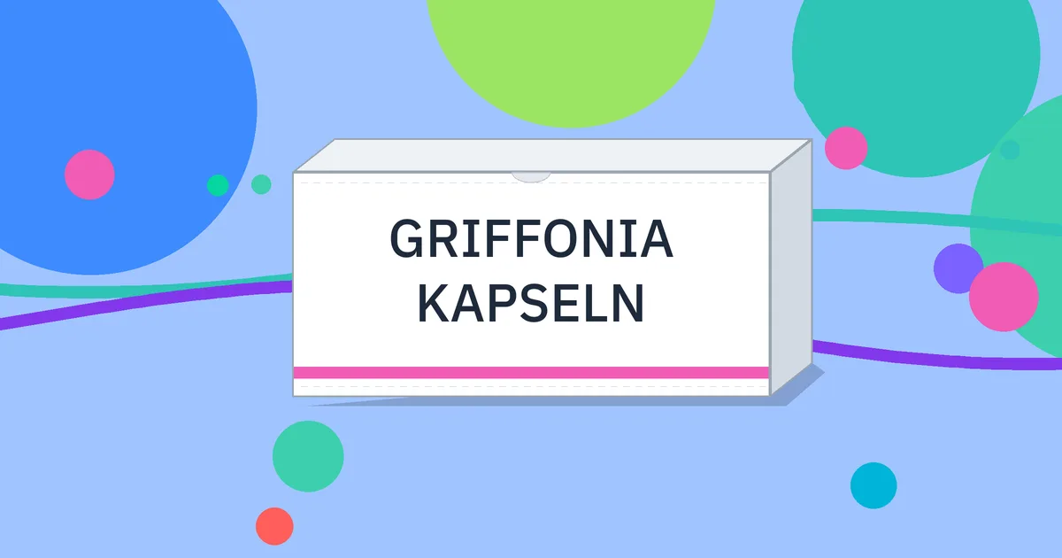 Symbolbild: Packung mit der Aufschrift GRIFFONIA KAPSELN (PZN 19669711) – Verfügbarkeit und Bezug in Apotheken in Frankfurt am Main