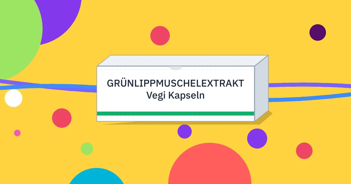 Symbolbild: Packung mit der Aufschrift GRÜNLIPPMUSCHELEXTRAKT Vegi Kapseln (PZN 03849003) – Verfügbarkeit und Bezug in Apotheken in Frankfurt am Main