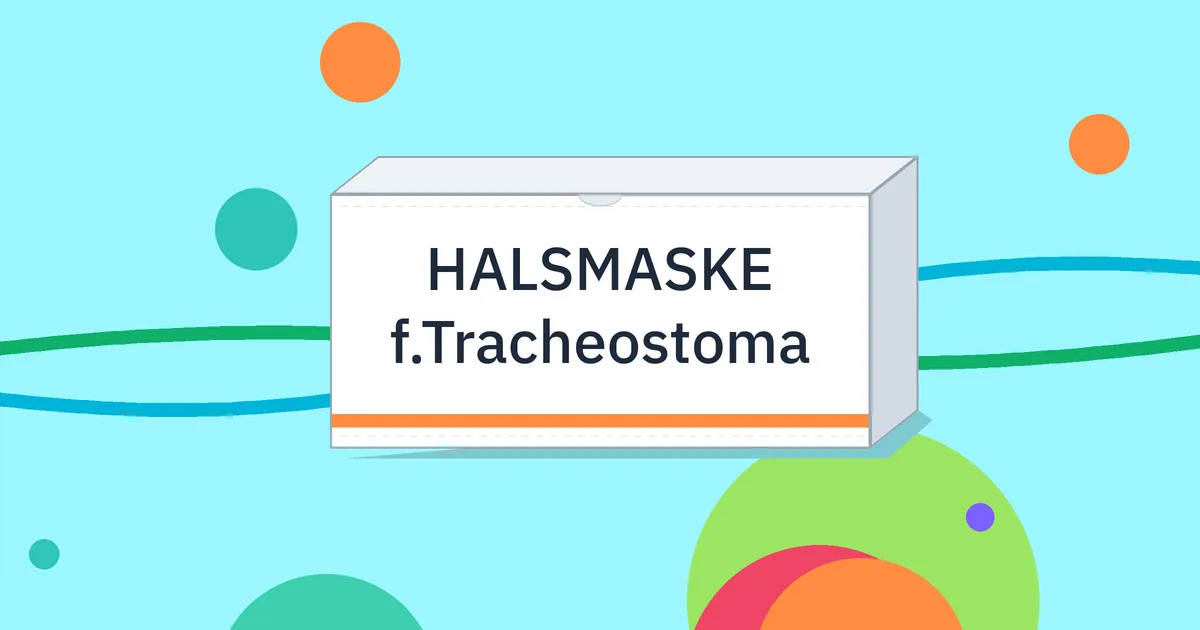 Symbolbild: Packung mit der Aufschrift HALSMASKE f.Tracheostoma (PZN 04311398) – Verfügbarkeit und Bezug in Apotheken in Frankfurt am Main