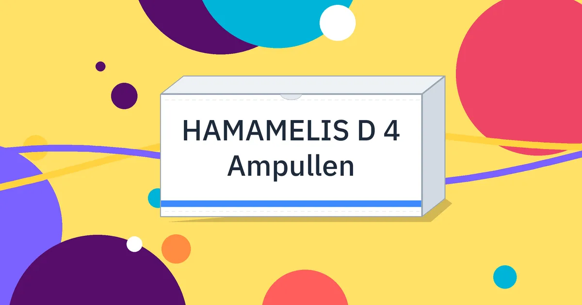 Symbolbild: Packung mit der Aufschrift HAMAMELIS D 4 Ampullen (PZN 11706200) – Verfügbarkeit und Bezug in Apotheken in Frankfurt am Main