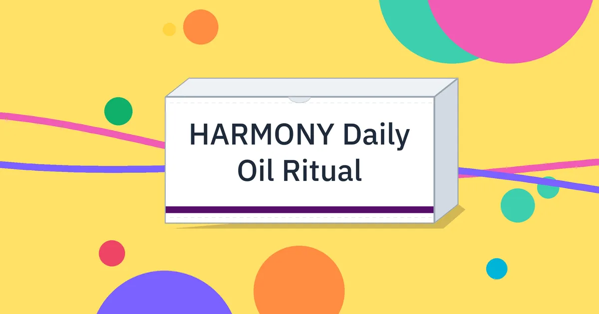 Symbolbild: Packung mit der Aufschrift HARMONY Daily Oil Ritual (PZN 19265161) – Verfügbarkeit und Bezug in Apotheken in Frankfurt am Main