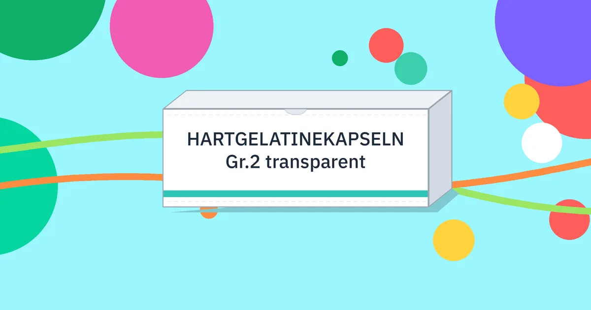 Symbolbild: Packung mit der Aufschrift HARTGELATINEKAPSELN Gr.2 transparent (PZN 18770342) – Verfügbarkeit und Bezug in Apotheken in Frankfurt am Main