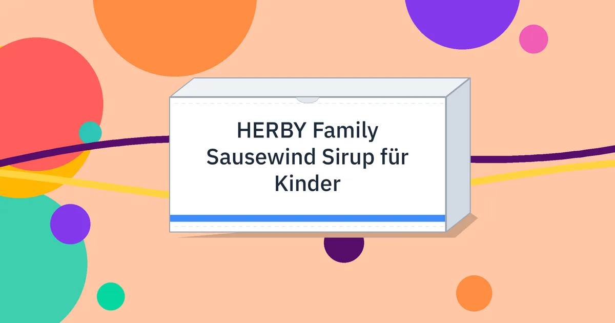 Symbolbild: Packung mit der Aufschrift HERBY Family Sausewind Sirup für Kinder (PZN 19114203) – Verfügbarkeit und Bezug in Apotheken in Frankfurt am Main