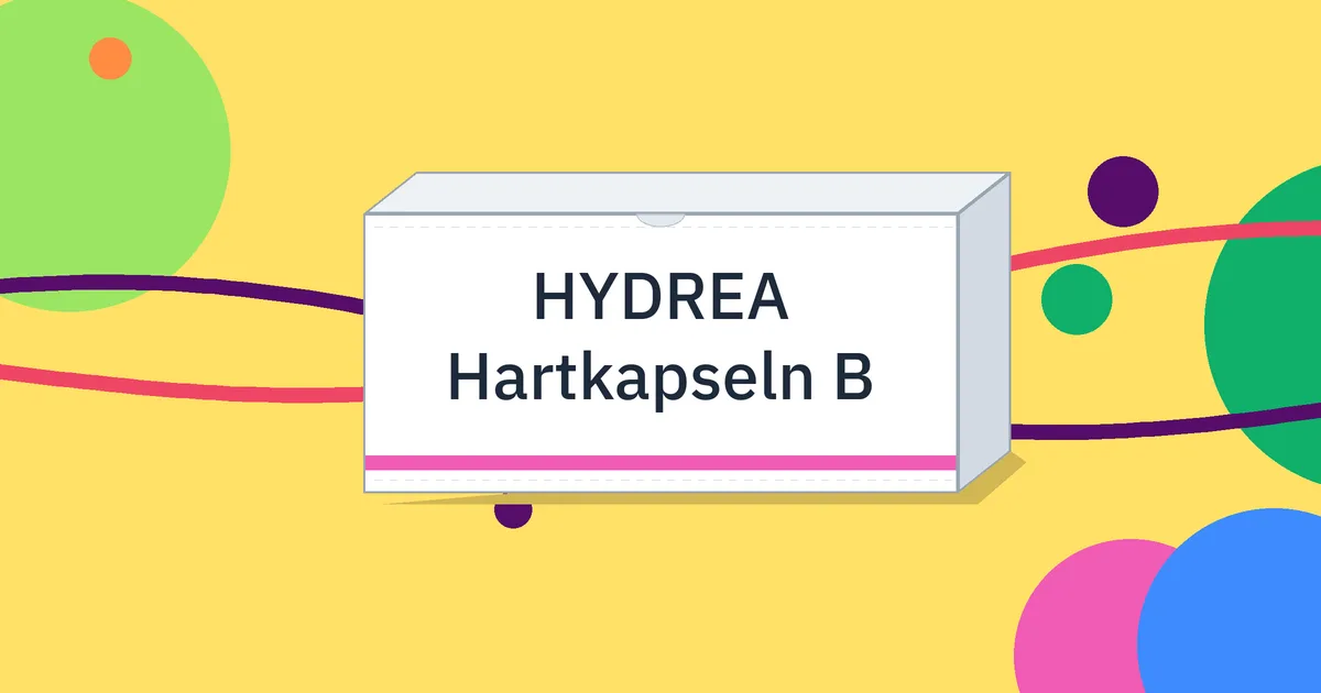 Symbolbild: Packung mit der Aufschrift HYDREA Hartkapseln B (PZN 06052191) – Verfügbarkeit und Bezug in Apotheken in Frankfurt am Main