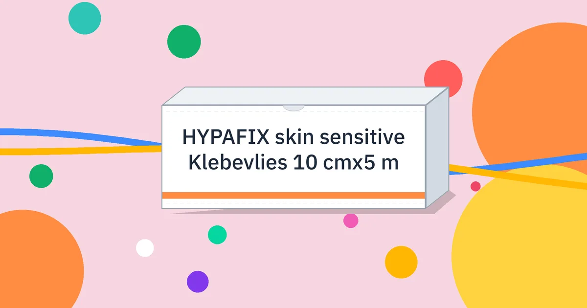 Symbolbild: Packung mit der Aufschrift HYPAFIX skin sensitive Klebevlies 10 cmx5 m (PZN 20057433) – Verfügbarkeit und Bezug in Apotheken in Frankfurt am Main