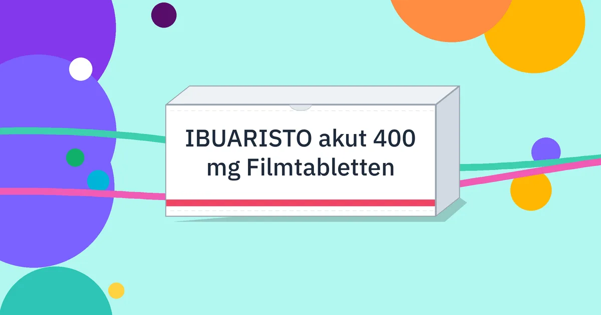 Symbolbild: Packung mit der Aufschrift IBUARISTO akut 400 mg Filmtabletten (PZN 16160295) – Verfügbarkeit und Bezug in Apotheken in Frankfurt am Main