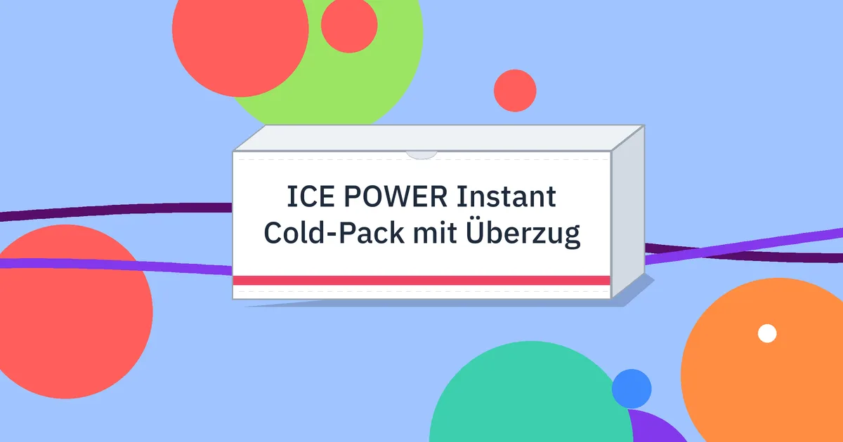 Symbolbild: Packung mit der Aufschrift ICE POWER Instant Cold-Pack mit Überzug (PZN 12505165) – Verfügbarkeit und Bezug in Apotheken in Frankfurt am Main