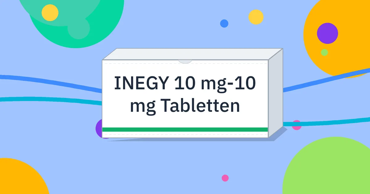 Symbolbild: Packung mit der Aufschrift INEGY 10 mg-10 mg Tabletten (PZN 14418513) – Verfügbarkeit und Bezug in Apotheken in Frankfurt am Main