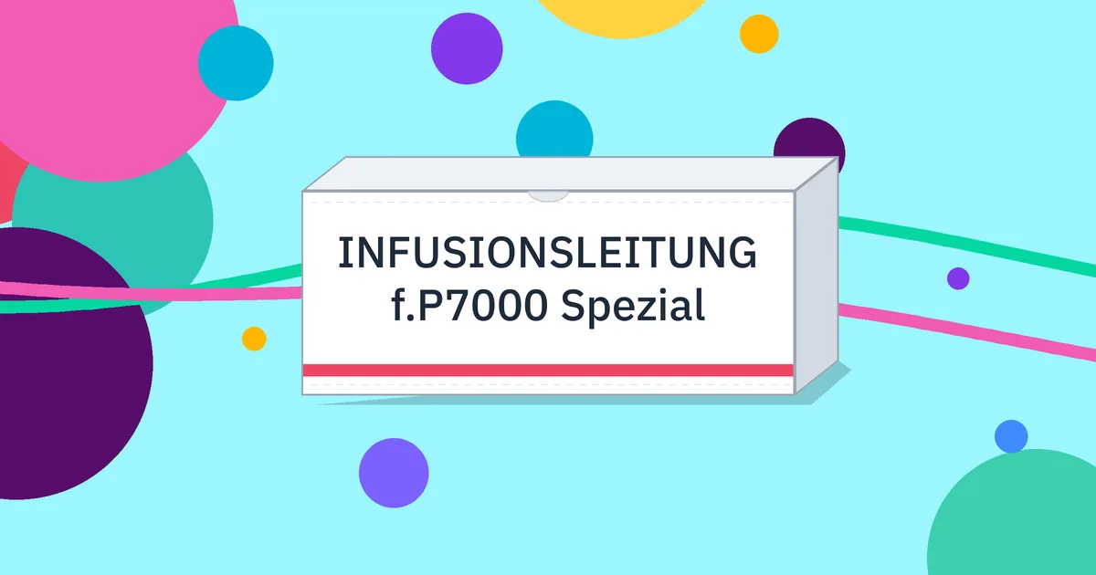 Symbolbild: Packung mit der Aufschrift INFUSIONSLEITUNG f.P7000 Spezial (PZN 00222806) – Verfügbarkeit und Bezug in Apotheken in Frankfurt am Main