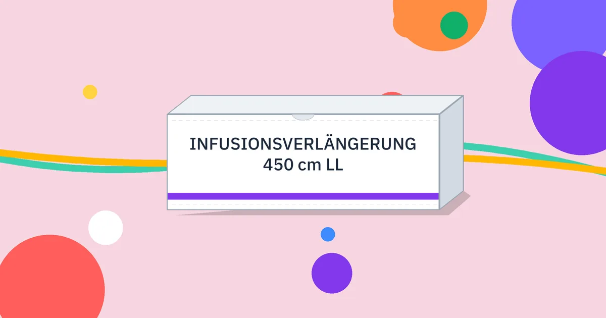 Symbolbild: Packung mit der Aufschrift INFUSIONSVERLÄNGERUNG 450 cm LL (PZN 17487029) – Verfügbarkeit und Bezug in Apotheken in Frankfurt am Main