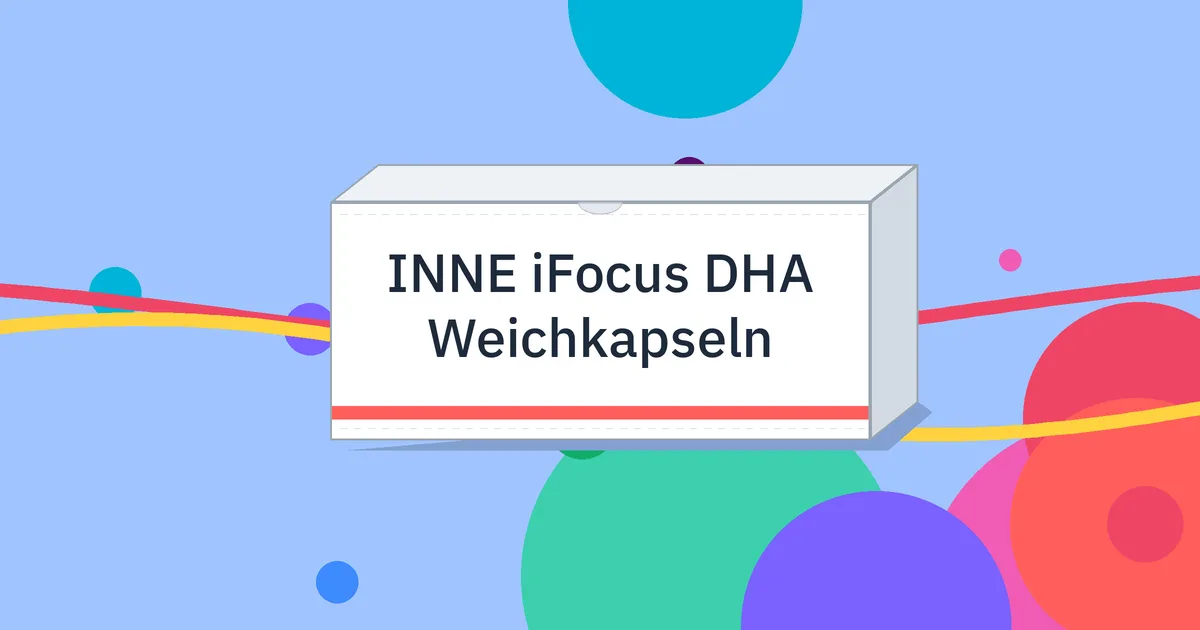 Symbolbild: Packung mit der Aufschrift INNE iFocus DHA Weichkapseln (PZN 20302364) – Verfügbarkeit und Bezug in Apotheken in Frankfurt am Main