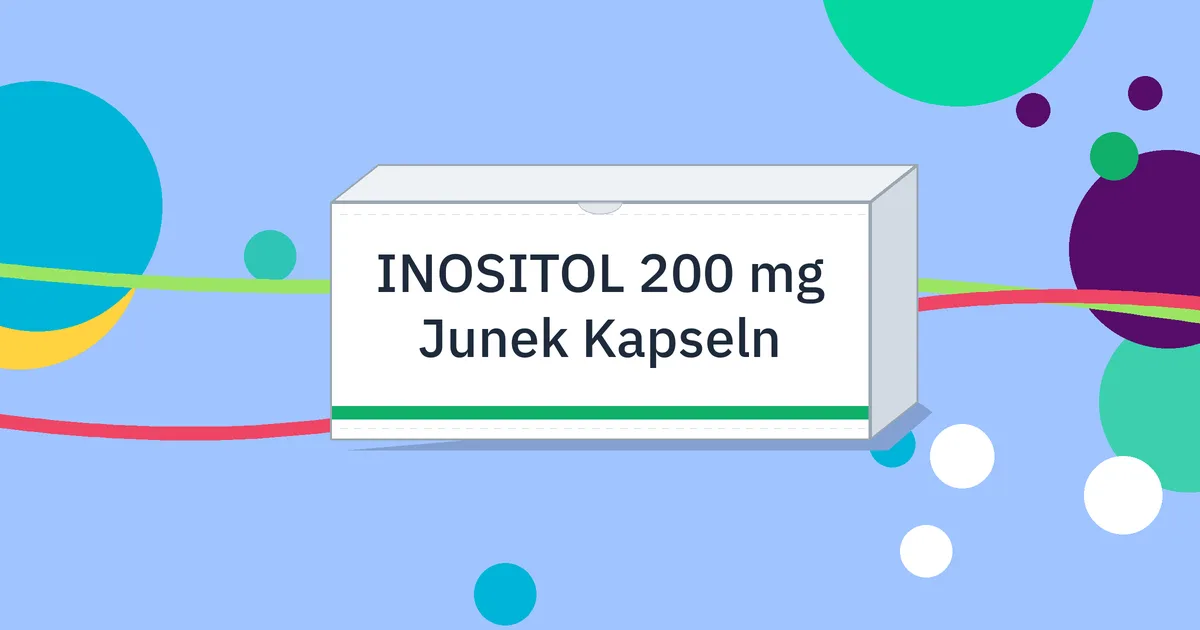 Symbolbild: Packung mit der Aufschrift INOSITOL 200 mg Junek Kapseln (PZN 10336178) – Verfügbarkeit und Bezug in Apotheken in Frankfurt am Main