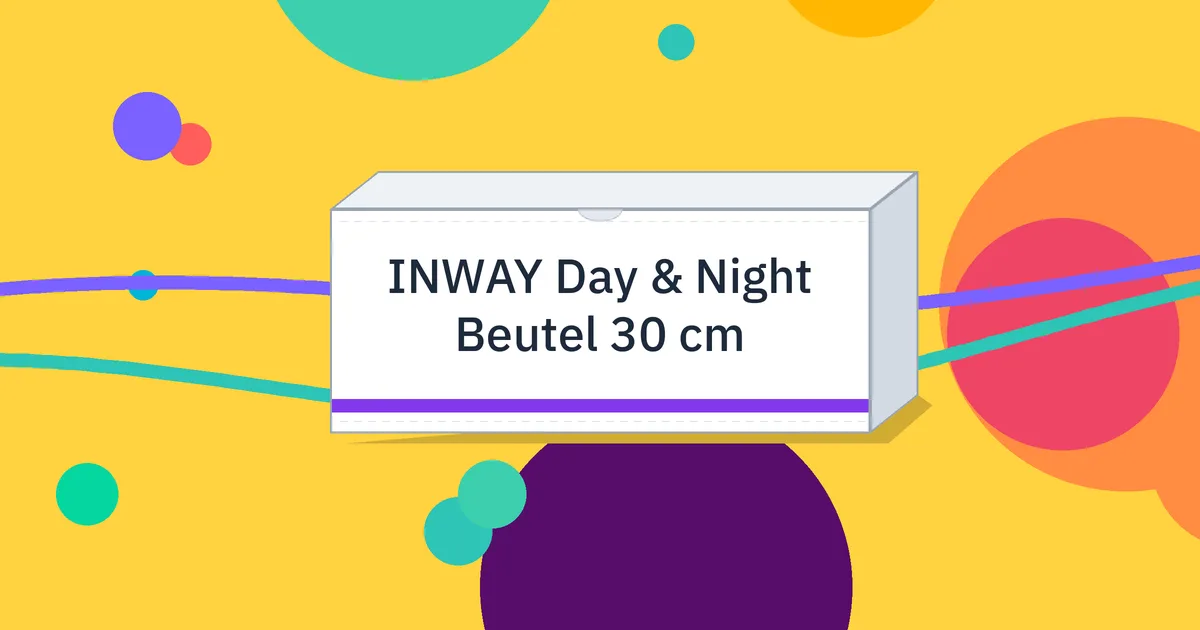 Symbolbild: Packung mit der Aufschrift INWAY Day & Night Beutel 30 cm (PZN 14305513) – Verfügbarkeit und Bezug in Apotheken in Frankfurt am Main