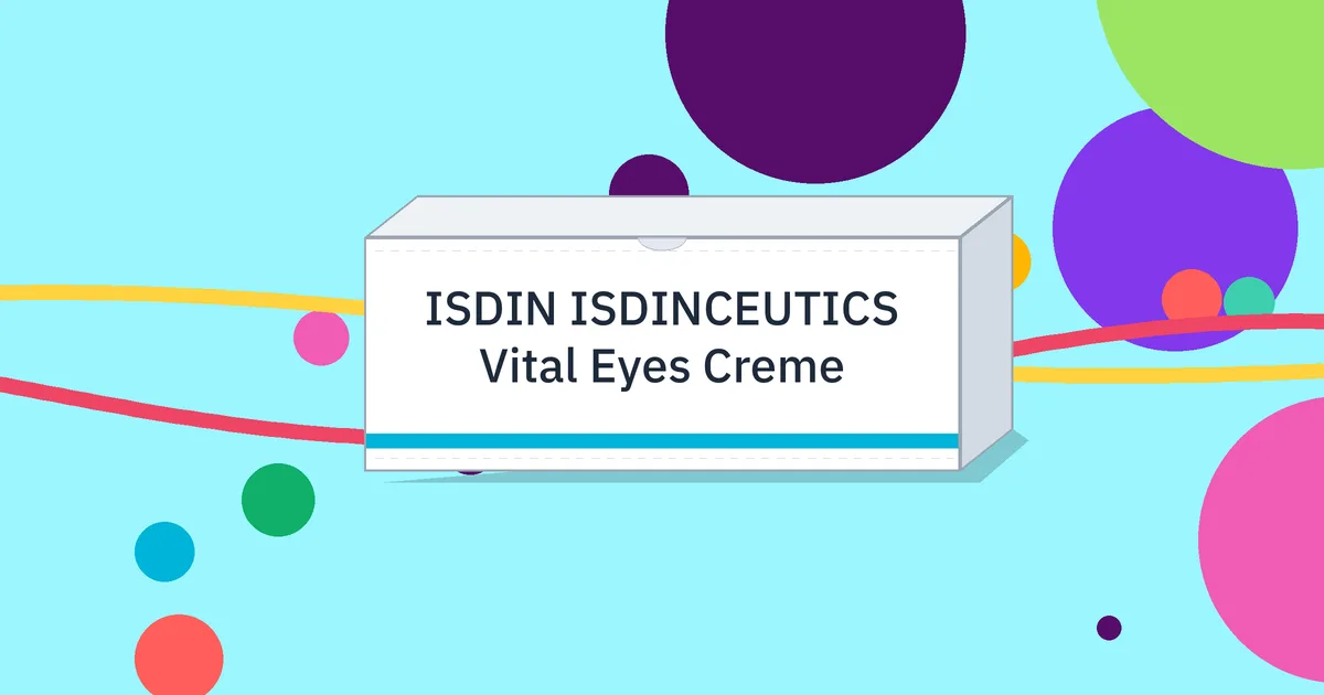 Symbolbild: Packung mit der Aufschrift ISDIN ISDINCEUTICS Vital Eyes Creme (PZN 16687594) – Verfügbarkeit und Bezug in Apotheken in Frankfurt am Main