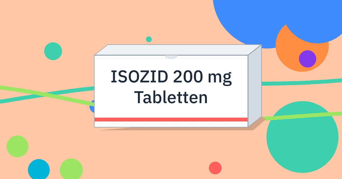 Symbolbild: Packung mit der Aufschrift ISOZID 200 mg Tabletten (PZN 02525735) – Verfügbarkeit und Bezug in Apotheken in Frankfurt am Main