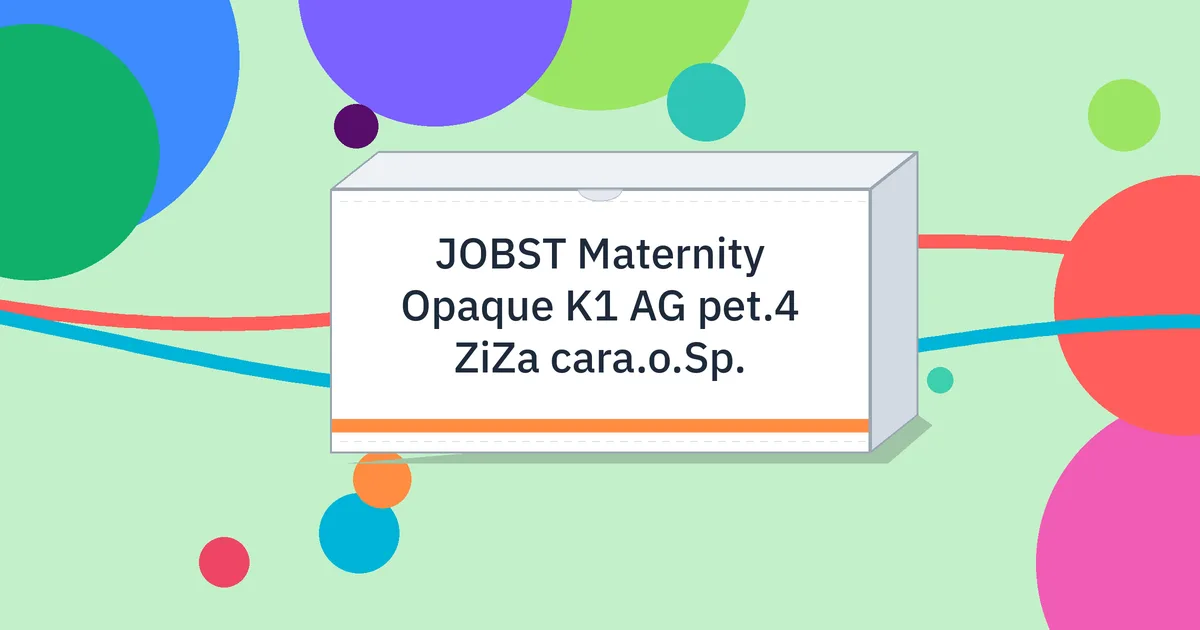 Symbolbild: Packung mit der Aufschrift JOBST Maternity Opaque K1 AG pet.4 ZiZa cara.o.Sp. (PZN 15850224) – Verfügbarkeit und Bezug in Apotheken in Frankfurt am Main