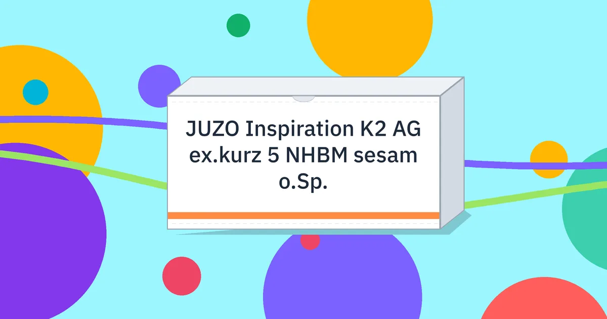 Symbolbild: Packung mit der Aufschrift JUZO Inspiration K2 AG ex.kurz 5 NHBM sesam o.Sp. (PZN 14951963) – Verfügbarkeit und Bezug in Apotheken in Frankfurt am Main