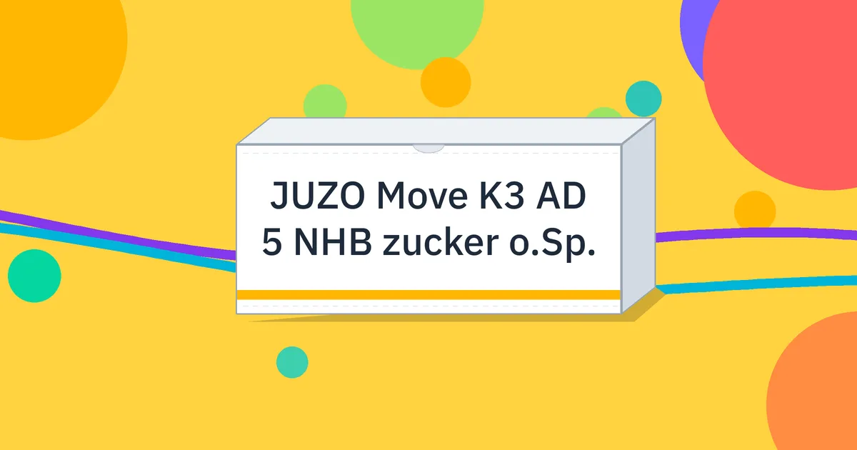 Symbolbild: Packung mit der Aufschrift JUZO Move K3 AD 5 NHB zucker o.Sp. (PZN 18567440) – Verfügbarkeit und Bezug in Apotheken in Frankfurt am Main