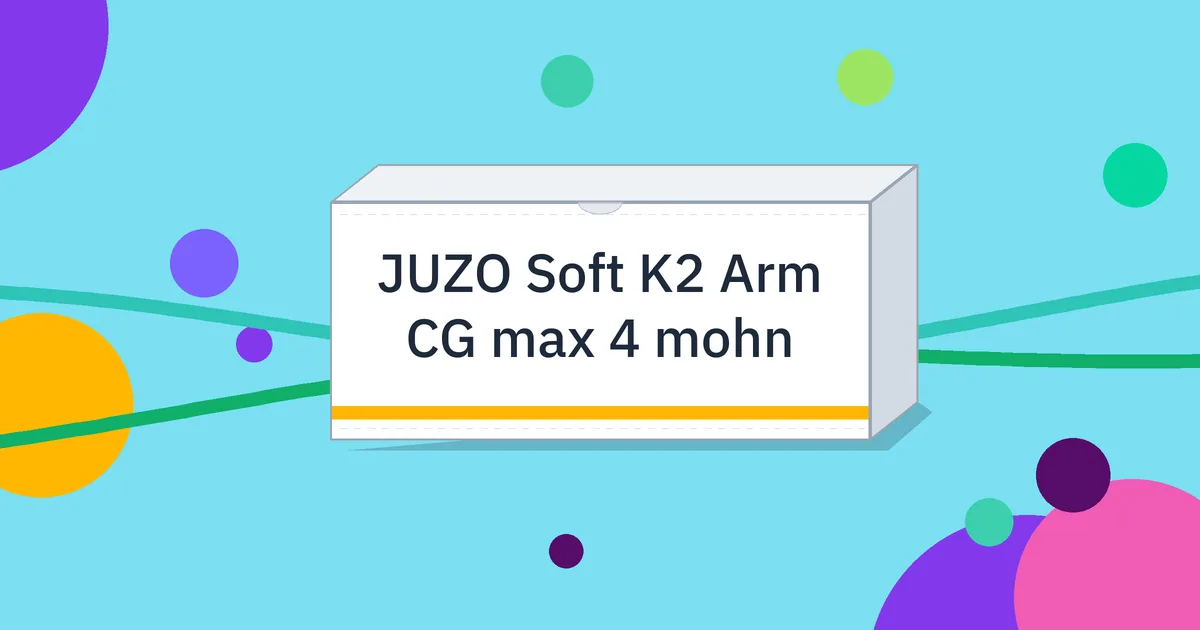 Symbolbild: Packung mit der Aufschrift JUZO Soft K2 Arm CG max 4 mohn (PZN 15514101) – Verfügbarkeit und Bezug in Apotheken in Frankfurt am Main